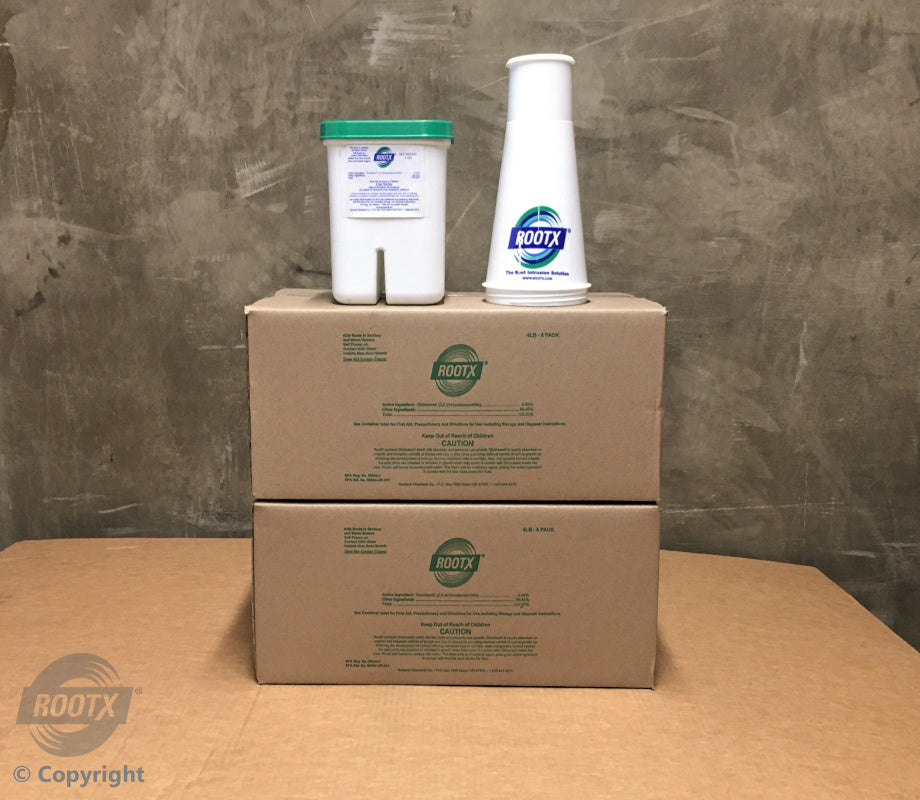 RootX - 4lb. Jar Case with Funnel/Applicator - 12 Jars (Shipped as 2 C